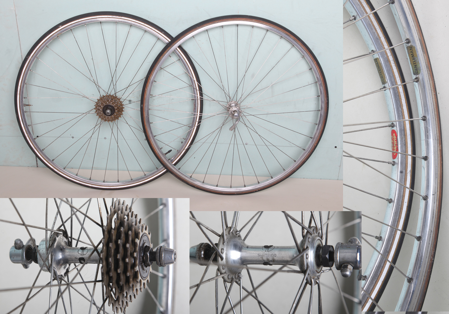 SHIMANO 600 SMALL FLANGE FREEWHEEL HUBS on 36H 700C SUPER CHAMPION ...